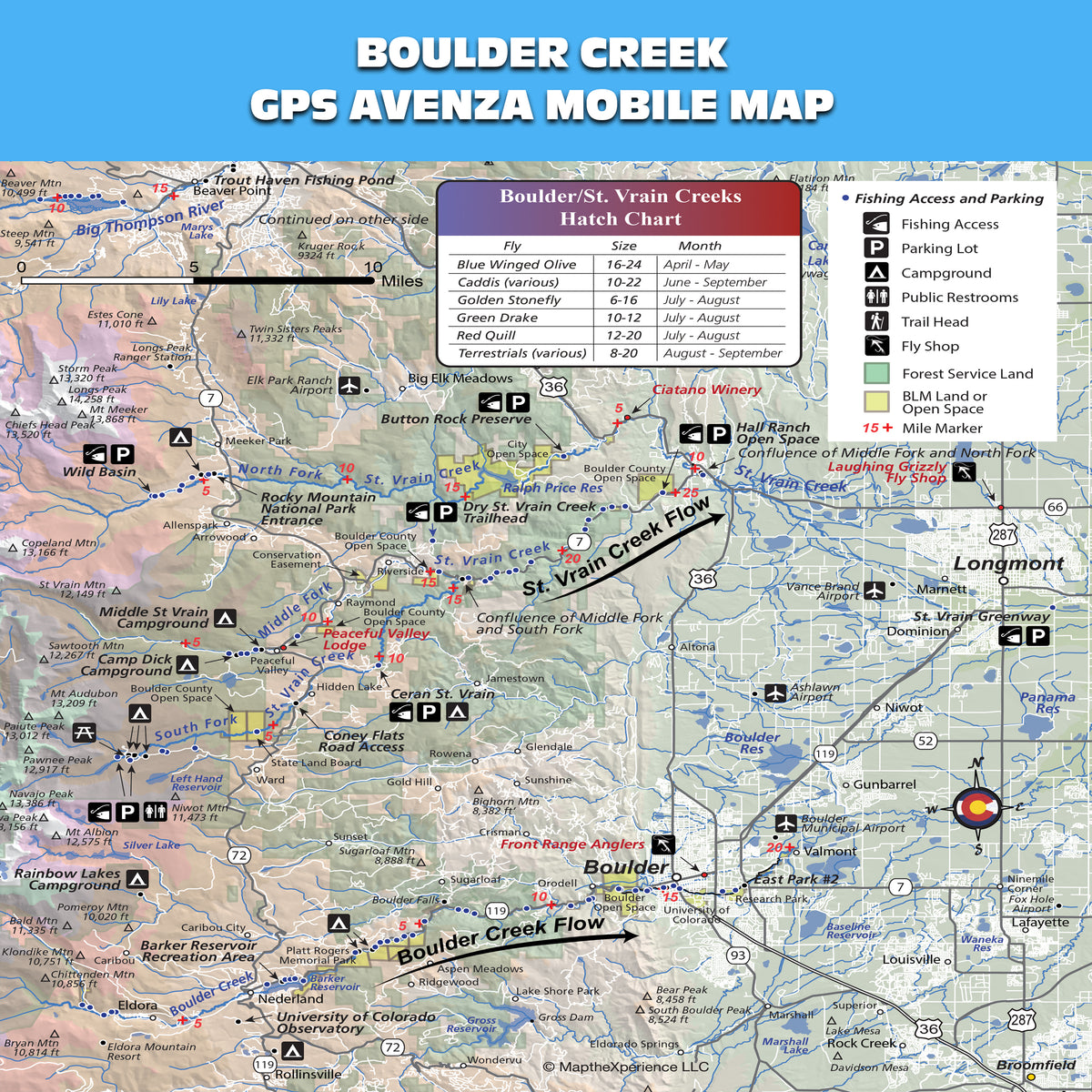 Boulder Creek Colorado Mobile GPS Fishing Map – mapthexperience.com