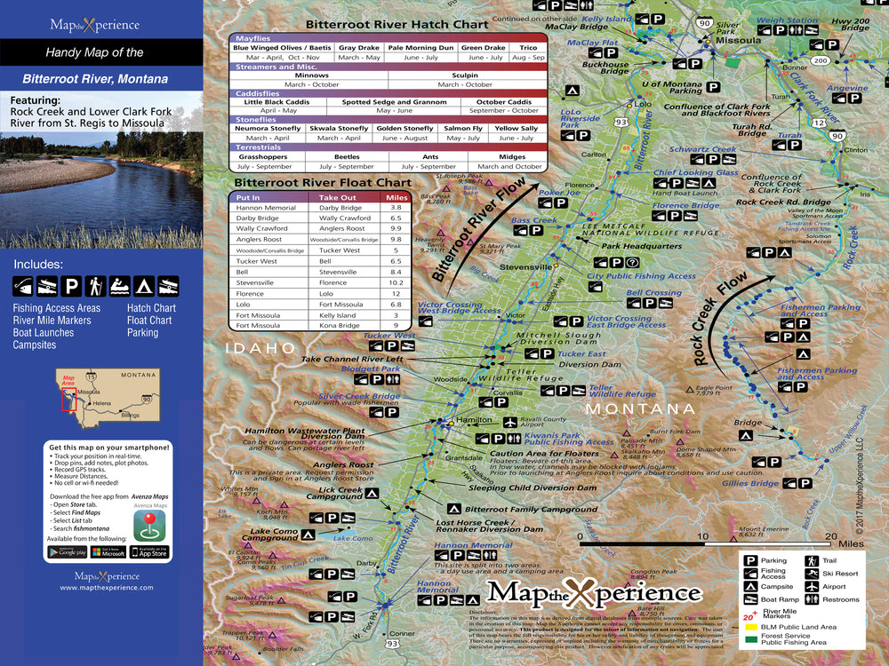 Bitterroot River Montana Fishing Map & Public Access Guide