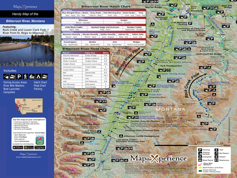 Bitterroot River Montana Fishing Map & Public Access Guide