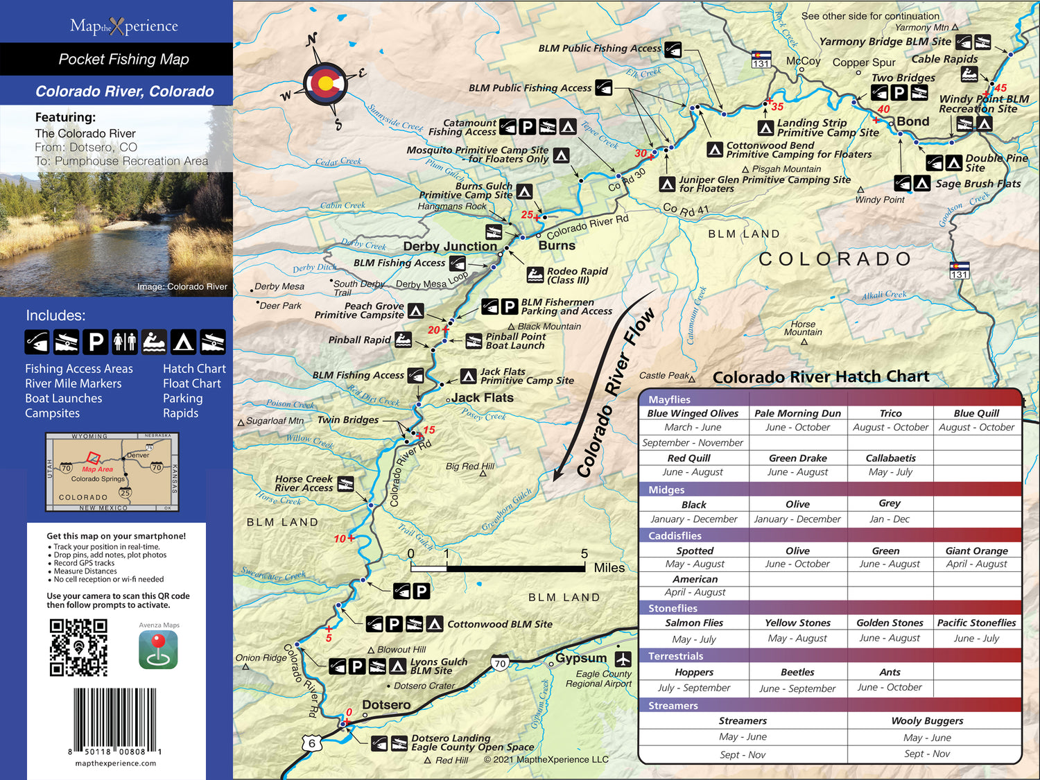 Colorado River, Colorado Pocket Fishing Map