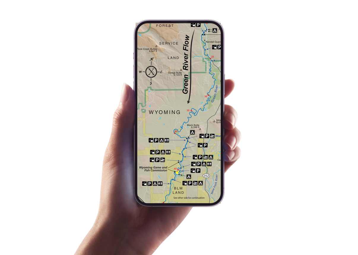 Green River, Wyoming GPS Fishing Map – mapthexperience.com