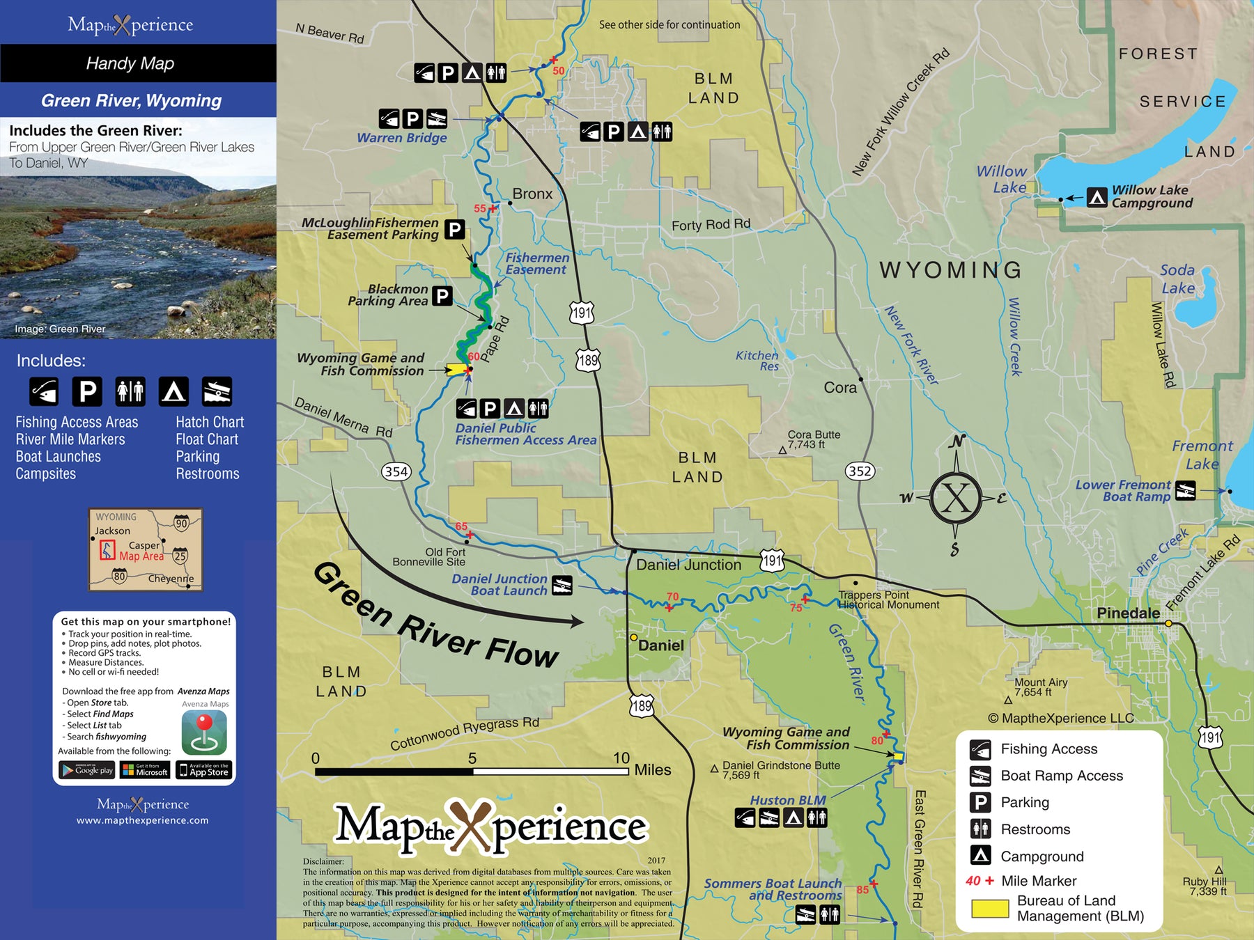 Green River Wyoming Fishing Map & Public Access Guide