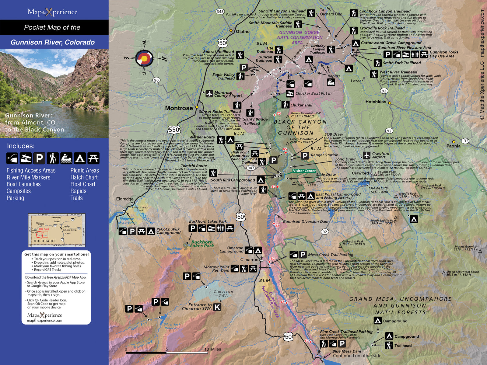 Gunnison River Colorado Fishing Map & Public Access Guide ...