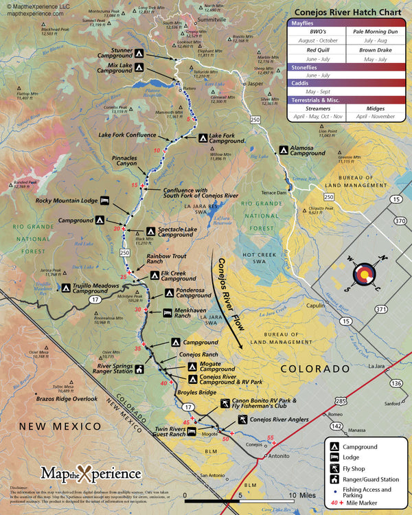 Conejos River Colorado Fishing Map & Public Access Guide