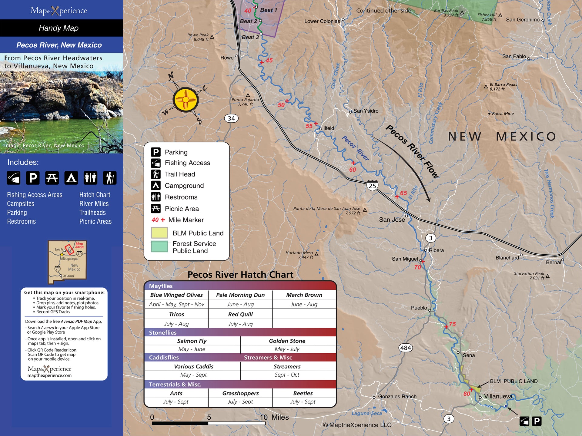 Pecos River New Mexico Fishing Map & Public Access Guide ...