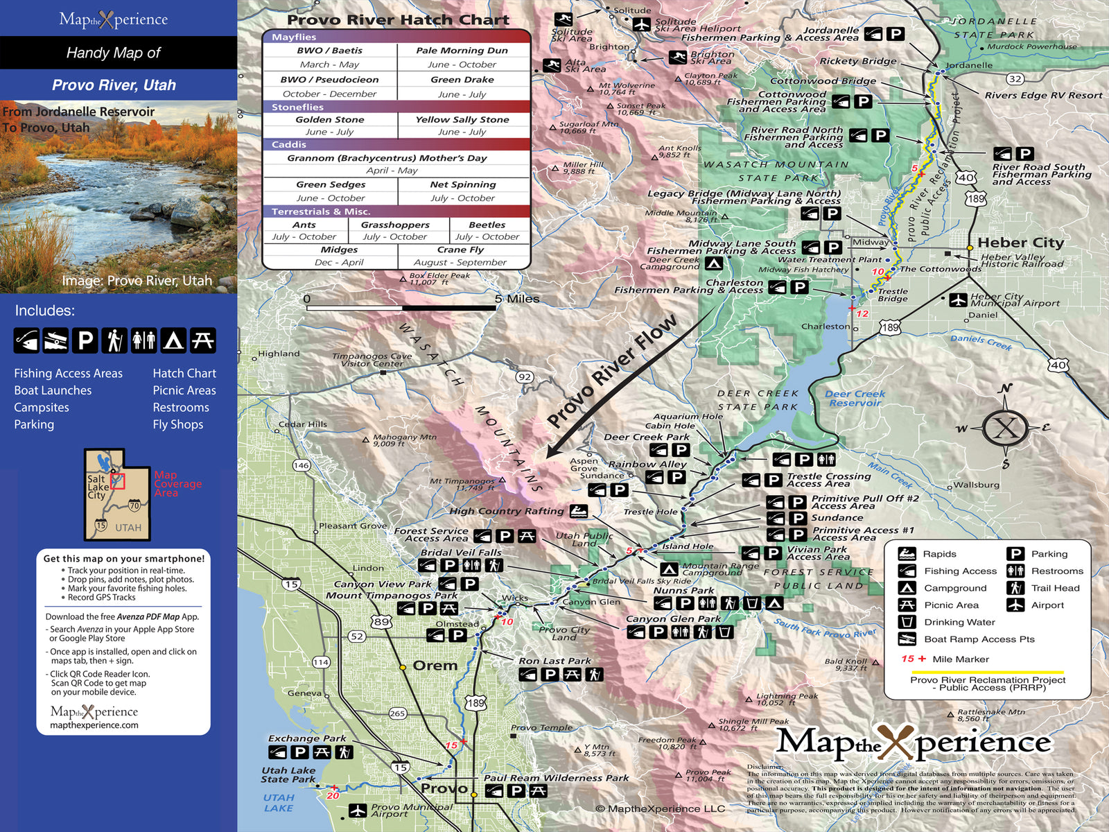 Provo River Utah Fishing Map & Public Access Guide – mapthexperience.com