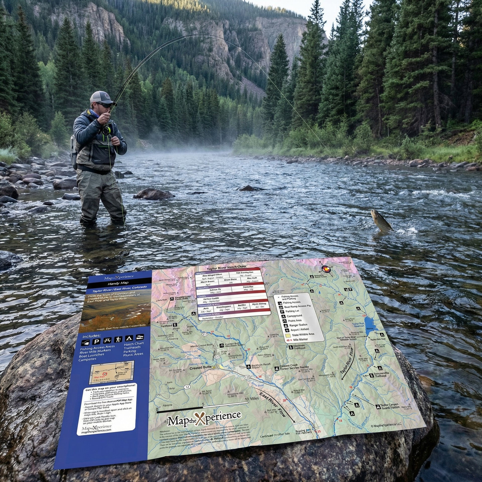 Taylor River Colorado Fishing Map & Public Access Guide ...