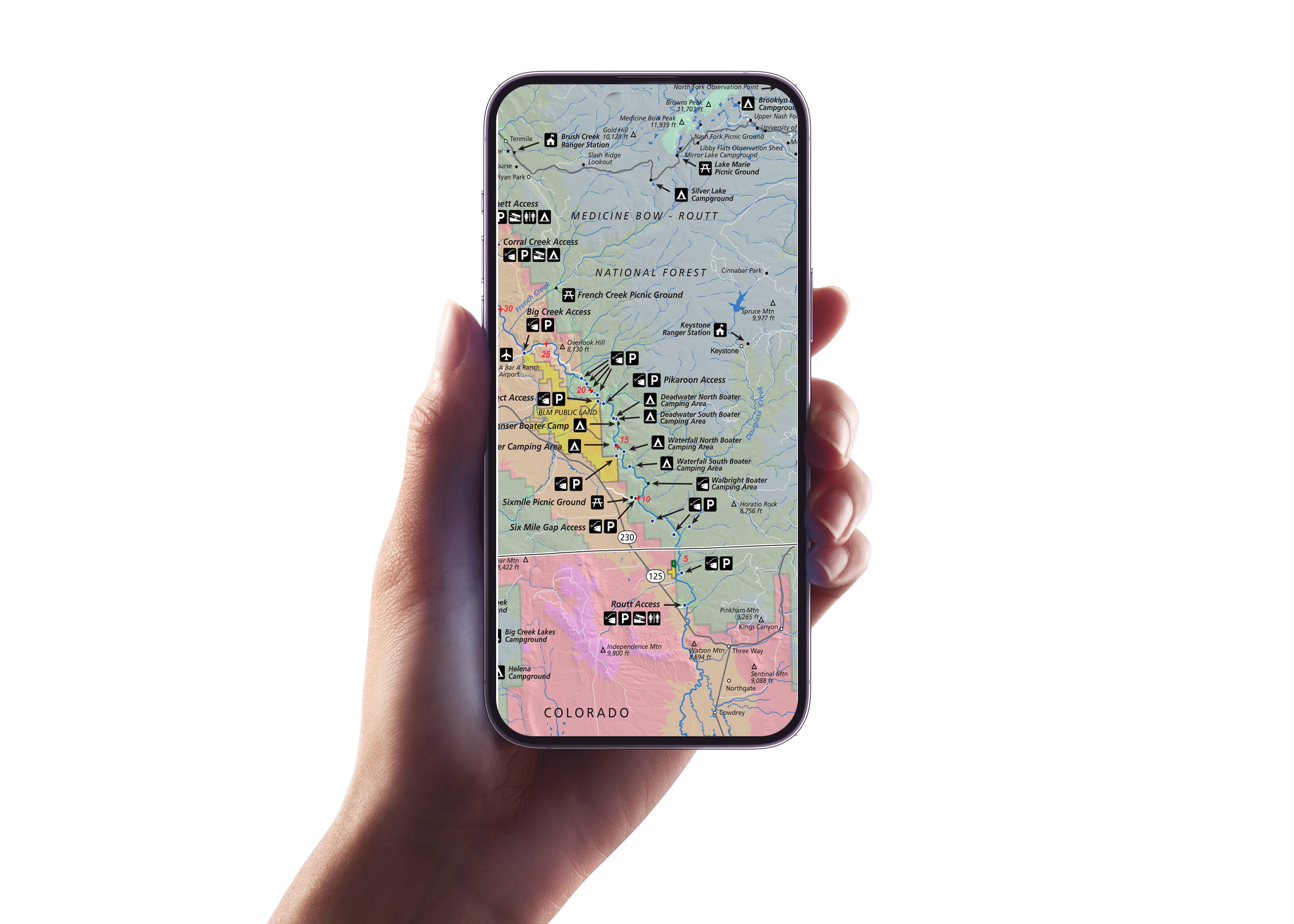 Upper North Platte River GPS Fishing Map – mapthexperience.com