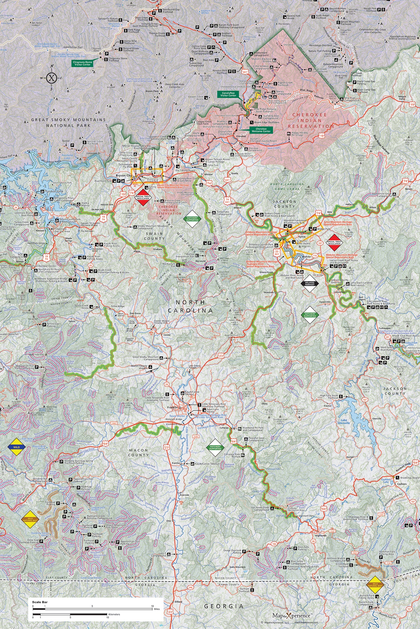 Western North Carolina Fishing Map & Public Access Guide ...