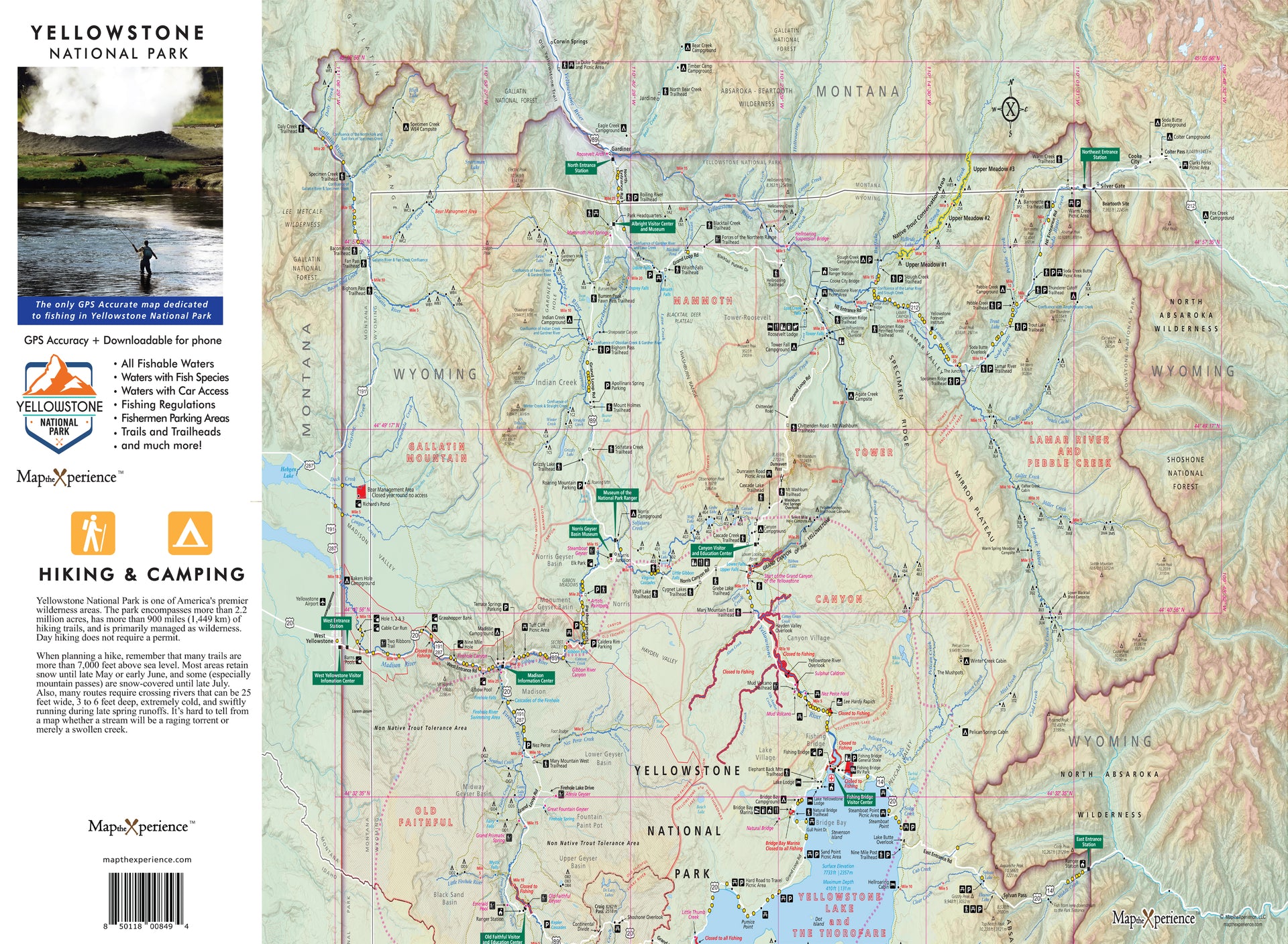 Yellowstone National Park Fishing Map - A must have map ...