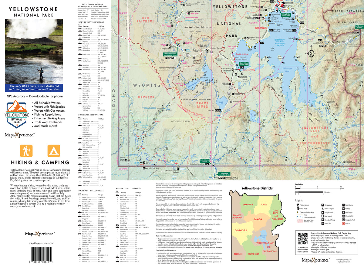 Yellowstone National Park Fishing Map - A must have map ...