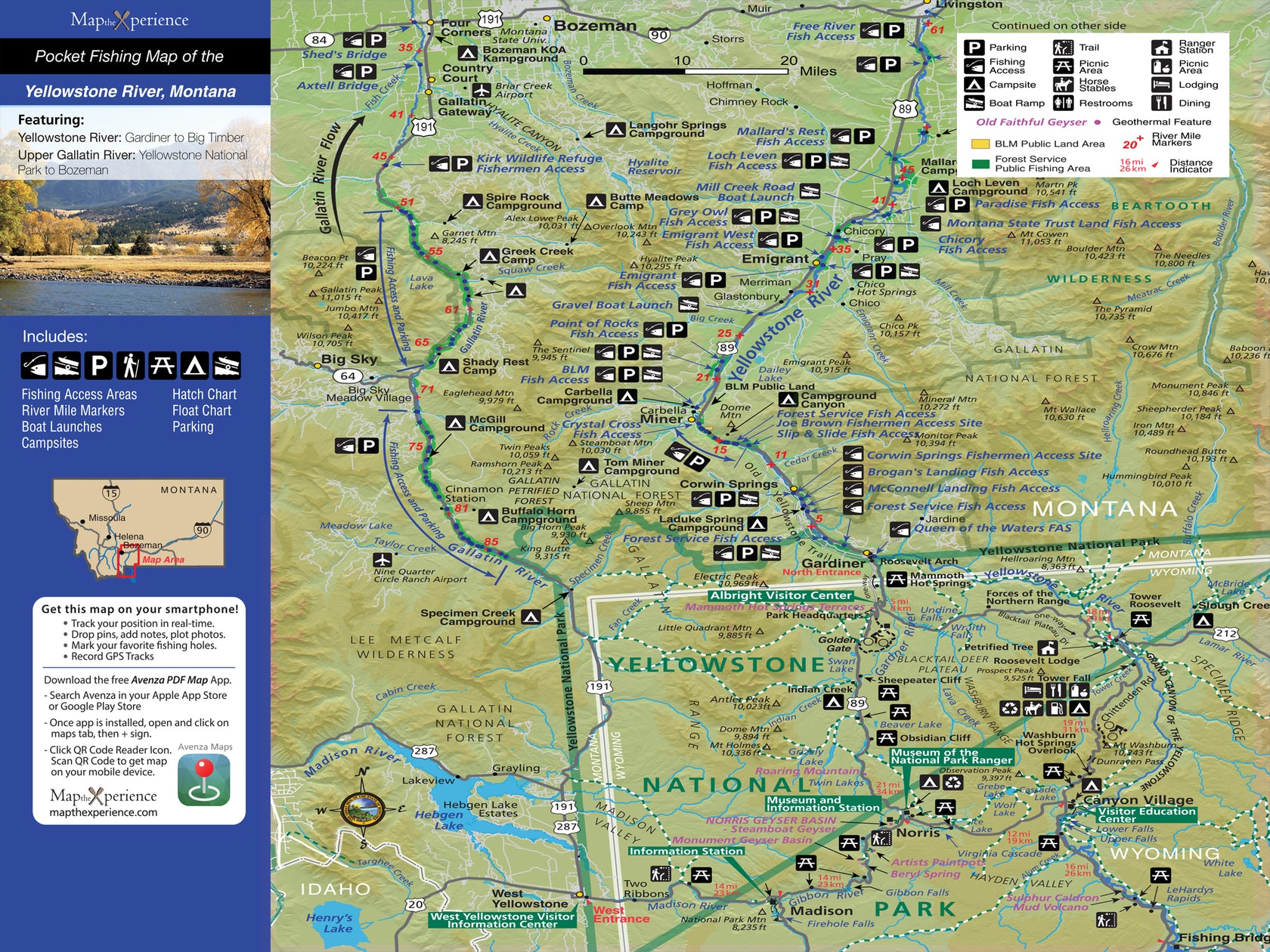 Yellowstone River GPS Fishing Map – mapthexperience.com